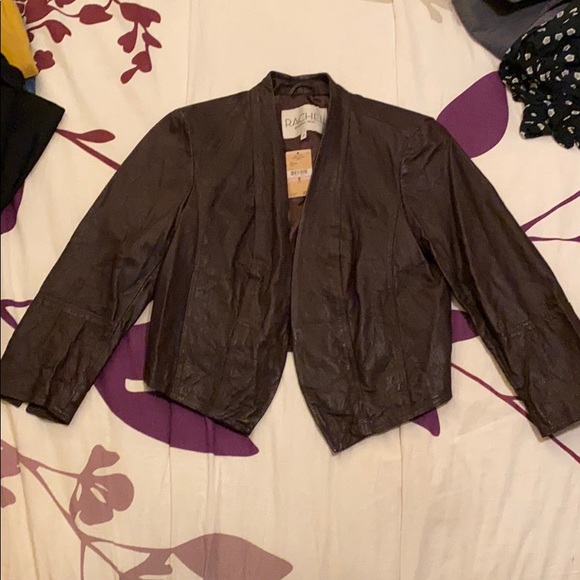 RACHEL Rachel Roy | Jackets & Coats | Rachel Roy Cropped Brown Real ...